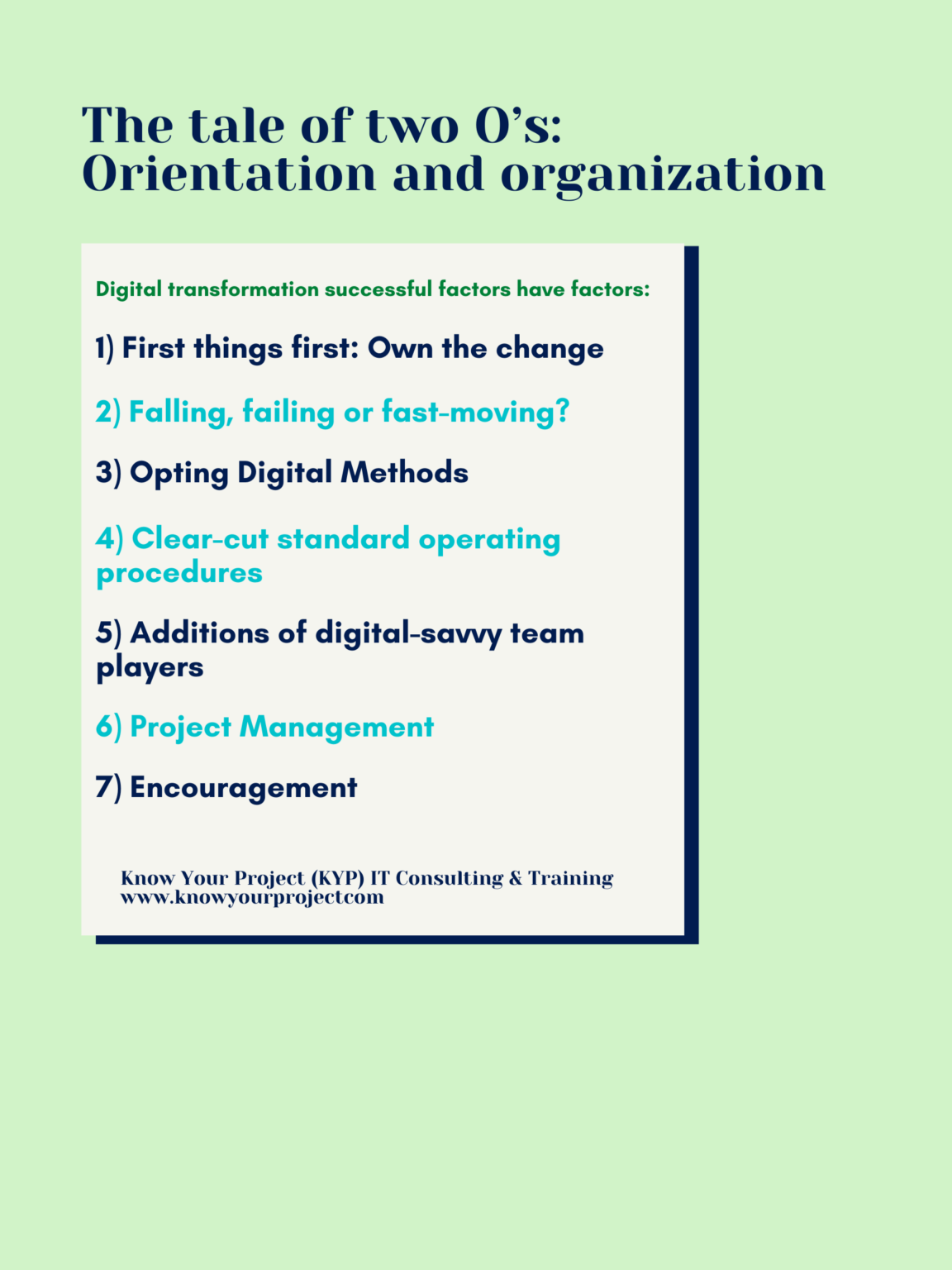 The Tale of Two O’s: Orientation and Organization - Know Your Project